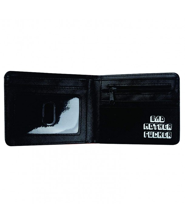Bad Mother F Ker Wallet Pulp Fiction Embroidered Tan Synthetic Leather